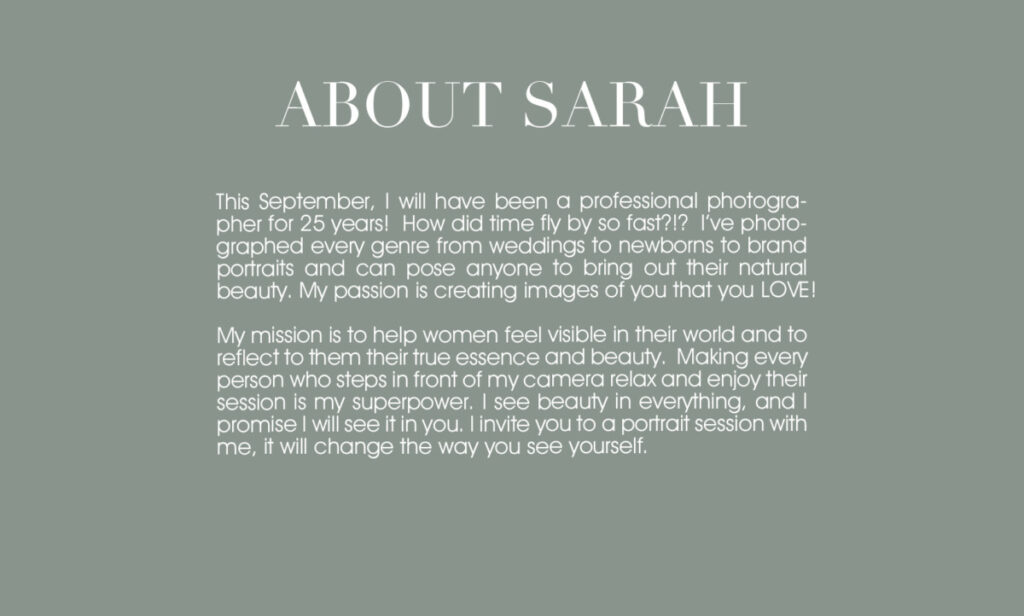 About-Sarah-Morgan - Sarah Morgan Photography - Personal Branding ...